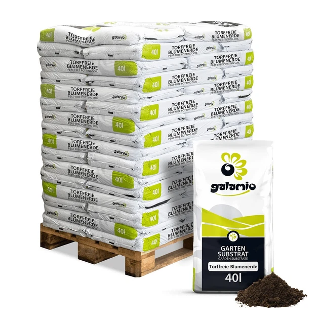 TORFFREIE BLUMENERDE MUTTERBODEN Gartenerde Erde Bio 40l x 48 Sack ...