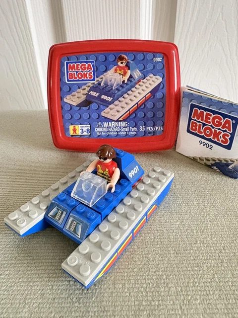 MEGA BLOKS RITVIK BLOCKS Square Figure Race Car Boat MBX 9902 35 Pcs £3 ...