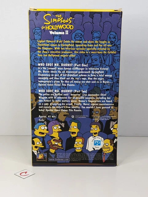 THE SIMPSONS GO Hollywood Volume 2 II (VHS Tape 1999) Animated Comedy ...