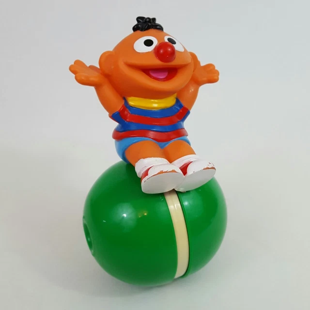 SESAME STREET ROLY Poly Ernie plastique poussée le long jouet Tyco 1994 ...