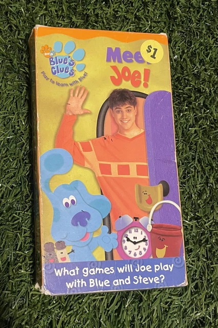 BLUES CLUES MEET Joe VHS 2002 Nick Jr Joe's First Day & Joe Gets A Clue ...
