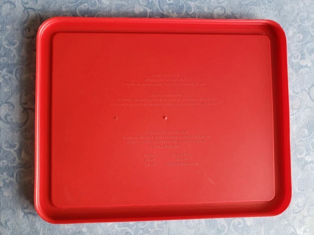 PYREX #7212-PC~11 CUP/2.6L Rectangular RED Replacement Lid/Cover for ...