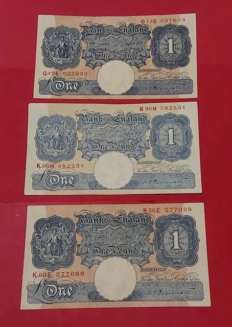 B249 £1 × 3 peppiatt Blue Notes vf+/ef+ ,,from 1940 £11.00 - PicClick UK