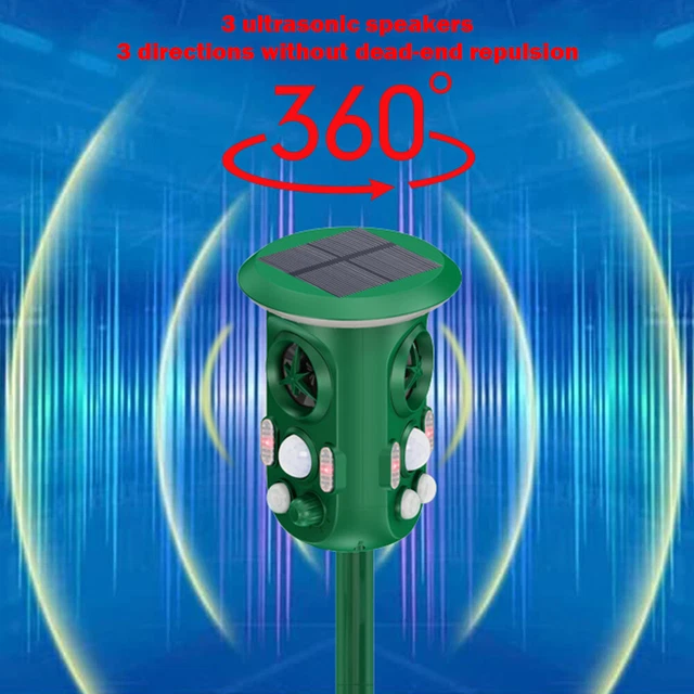 ULTRASONIC ANIMAL DETERRENT Effective Mice Scarer for Outdoor Garden ...