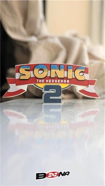 DECORATIVE SONIC THE HEDGEHOG 2 (opening title logo) self standing logo ...