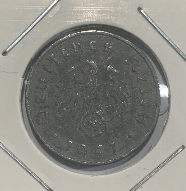 1941-A GERMANY - Third Reich 10 Reichspfennig Nazi Swastika Coin EUR 6 ...