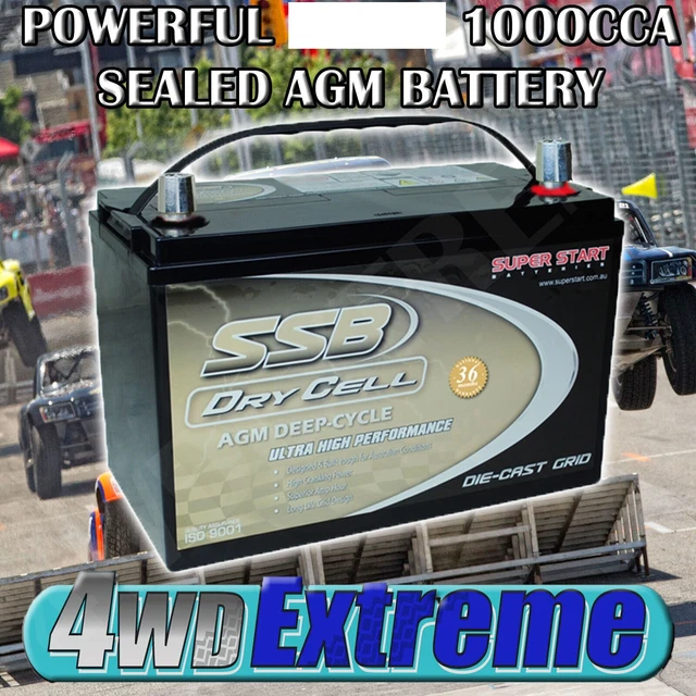 12 VOLT 130AH 1000Cca Ssb Dryfit Battery Agm Deep Cycle Dual Purpose ...