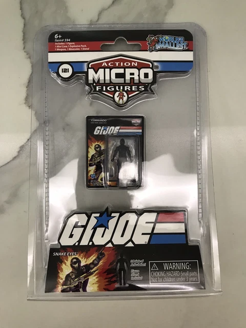 SNAKE EYES ACTION Micro Figures World’s Smallest Toy GI Joe Retro ...
