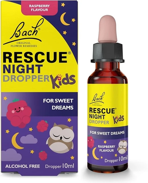 BACH RESCUE REMEDY Kids Dropper Night Raspberry 10ml £14.09 - PicClick UK