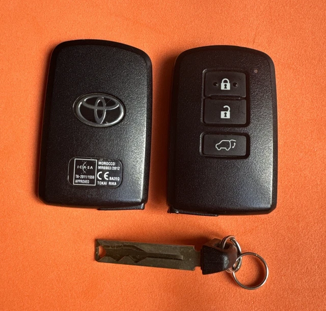 GENUINE TOYOTA 3 Button Remote Smart Key Fob Keyless Go Tokai Rika ...