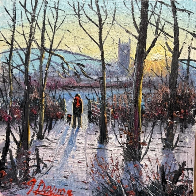 JAMES DOWNIE 30x30 Cm Original Oil Painting Winter Sun. £110.08 ...