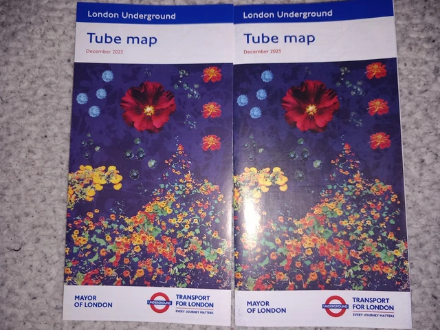 LONDON UNDERGROUND DECEMBER 2023 Tube Map- 2 VERSIONS (+November 2022 ...