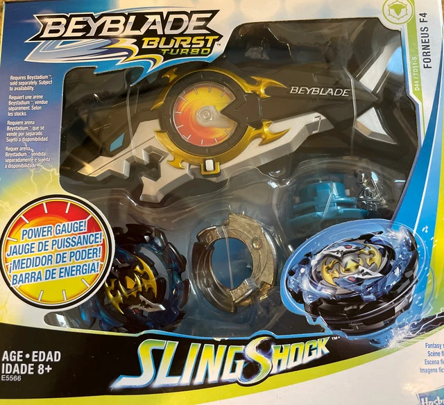 BEYBLADE BURST TURBO FORNEUS F4 Shark Launcher Riptide Blast Set Hasbro ...