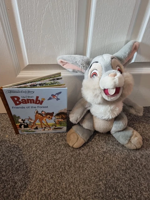DISNEY STORE BAMBI Thumper Plush Soft Toy Collectable And Bambi Book £ ...