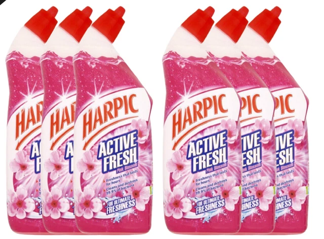 HARPIC ACTIVE FRESH Toilet Cleaner Pink Blossom 750ml x 6 EUR 14,41 ...