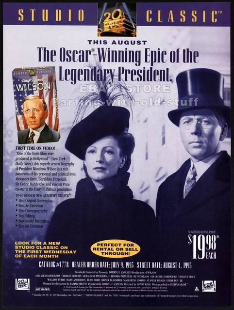 WILSON__ORIGINAL 1993 TRADE print AD promo__GERALDINE FITZGERALD__KNOX ...