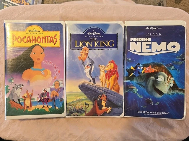 FINDING NEMO, THE Lion King & Pocahontas Disney Lot VHS 90's Classics ...