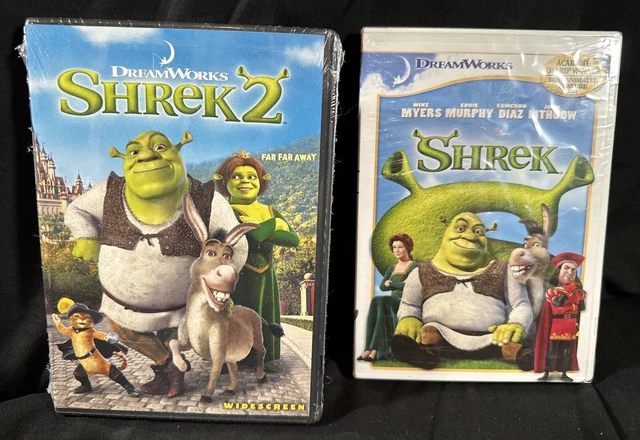 SHREK 1 & 2 DVD Lot 2-Disc Set Full Screen Mike Myers Eddie Murphy ...