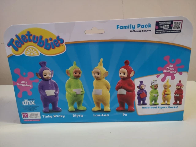 TELETUBBIES FAMILY PACK of 4 Chunky Figures, Tinky Winky, Dipsy, Laa ...