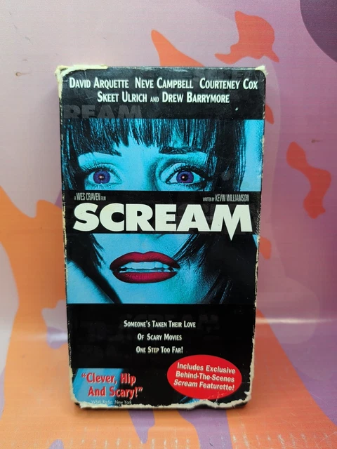 SCREAM VHS RARE Courtney Cox Blue Cover Variant Craven Horror Movie ...