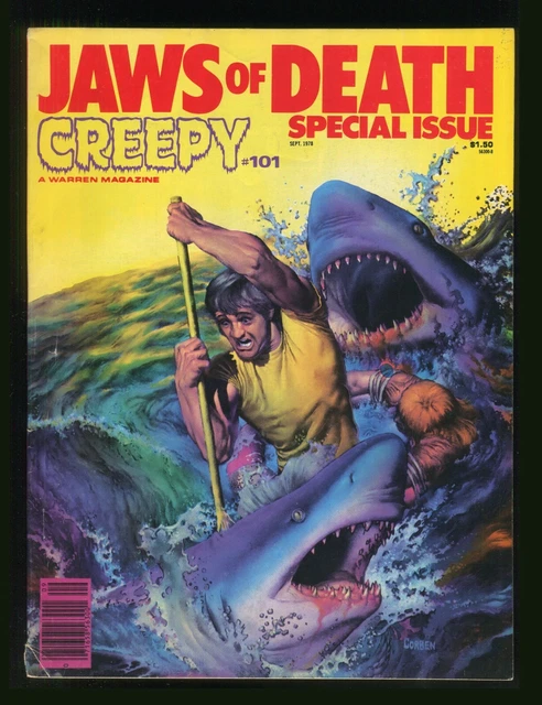 CREEPY 101 JAWS of Death Special Magazine Richard Corben Shark Horror ...