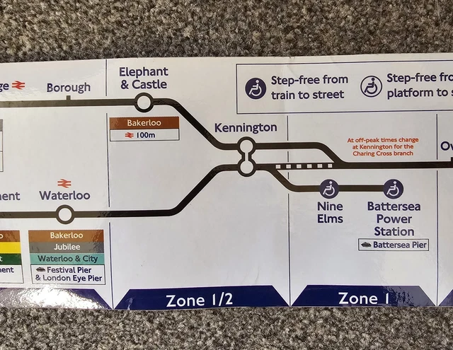 ORIGINAL LONDON UNDERGROUND Tube Map. Northern Line Interior Carriage ...