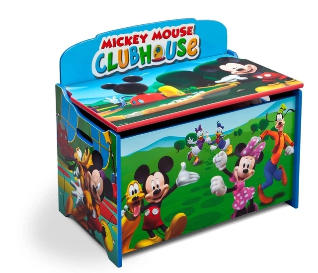 DISNEY MICKEY MOUSE Deluxe Wood Toy Box by Delta Children, Greenguard ...