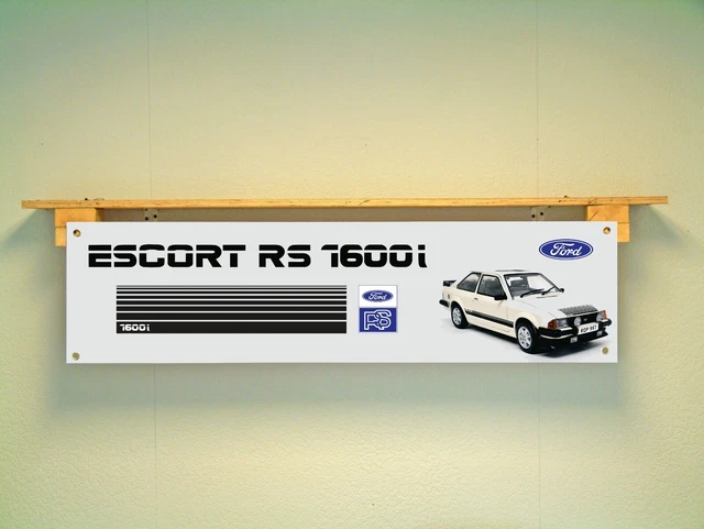 FORD ESCORT RS 1600i Banner Car Workshop Garage RS Rallye Sport Wall ...