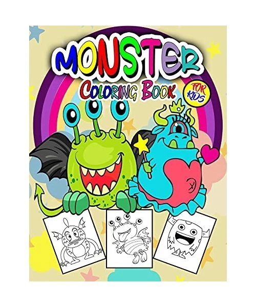 MONSTER COLORING BOOK For Kids: Frightening Monsters Coloring Book for ...