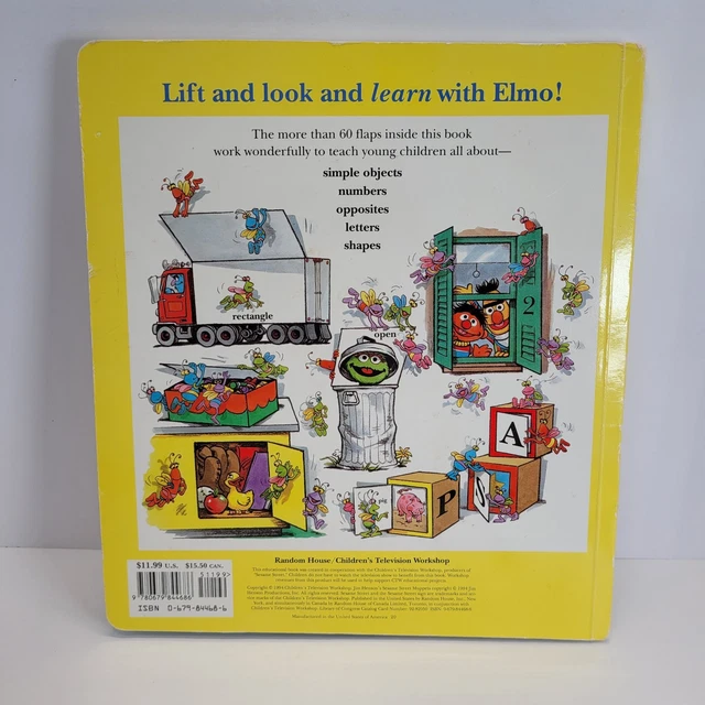 ELMO'S BIG LIFT-AND-LOOK Book : Featuring Jim Henson's Sesame Street ...