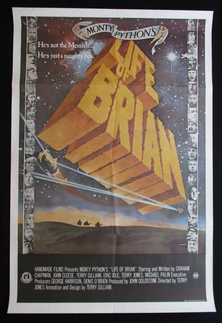 LIFE OF BRIAN 1979 Original Australian movie poster Monty Python John ...