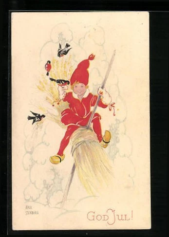 MINI ARTIST AK sign. Anna Stenberg: child with birds - with Bartko-Reher £7.19 - PicClick UK