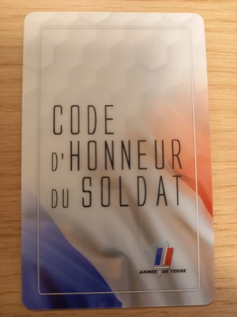 PLASTICIZED CB FORMAT Soldier Honor Code £5.21 - PicClick UK