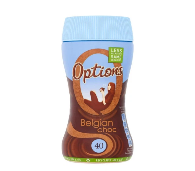OPTIONS INSTANT BELGIAN Hot Chocolate Drink 220g £4.91 - PicClick UK