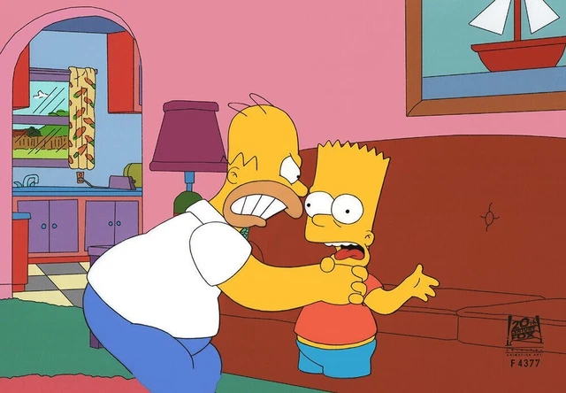 SIMPSONS ANIMATION CEL "All Singing, All Dancing" (1998) Original ...