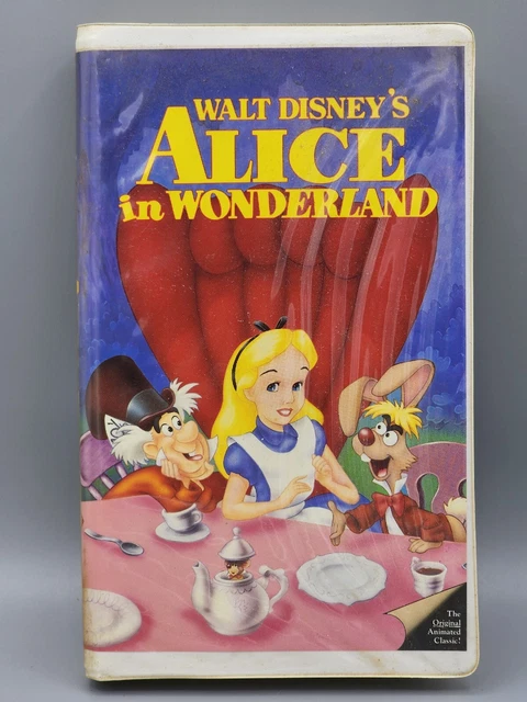 RARE VINTAGE ALICE In Wonderland (VHS) Walt Disney's Black Diamond Classic EUR 17,48 - PicClick FR