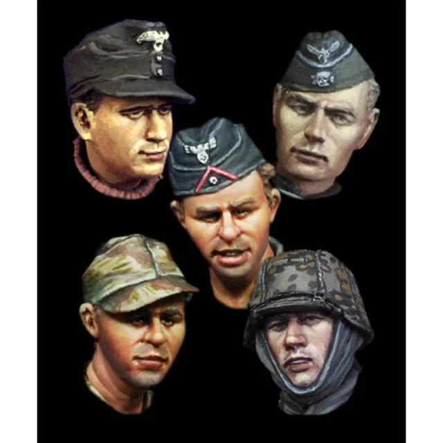 WW2 GERMAN HEADS Set 2maquette Figurine Ww2 German Heads Set 1 Alpine ...