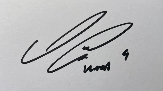 HAND SIGNED WHITE card of PATRICK VIEIRA, ARSENAL FC, FOOTBALL ...