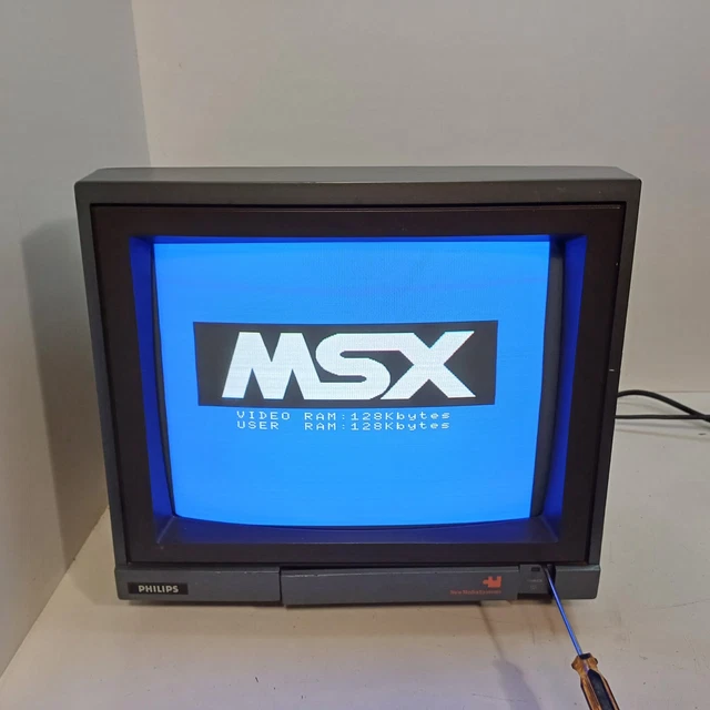 PHILIPS VS0080 /00 Color Monitor MSX / MSX2 TESTED RCA / SCART CRT RARE ...