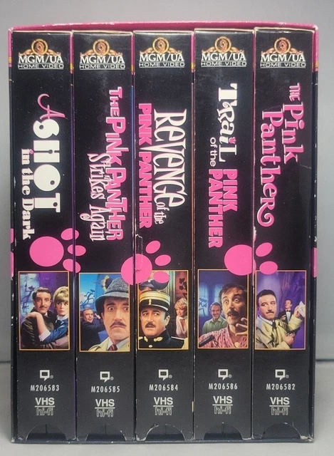 THE PINK PANTHER VHS Tape Movie Box Set Vintage Collection Authentic ...