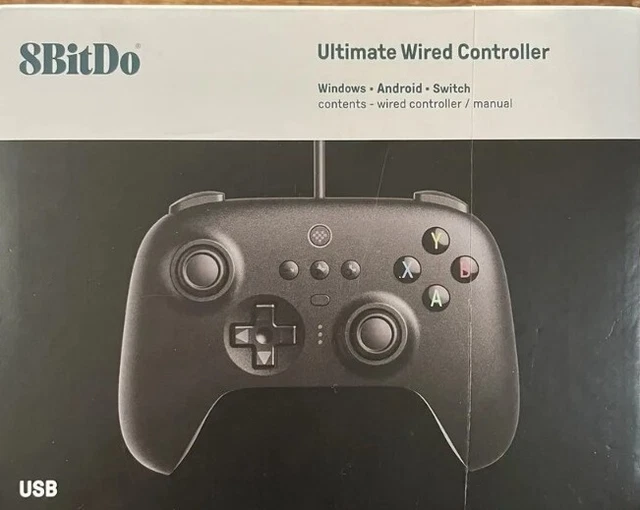 8BITDO ULTIMATE WIRED Pro Controller for Windows Android Black Edition ...