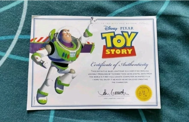 TOY STORY BUZZ Lightyear Collection Certificate Of Authenticity. £15.00 - PicClick UK
