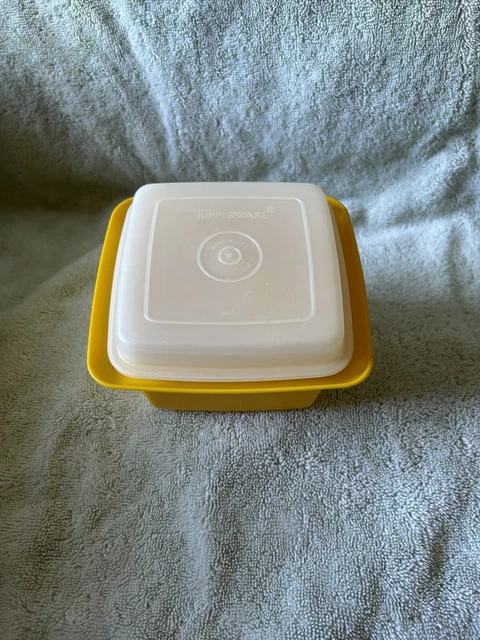 VINTAGE TUPPERWARE YELLOW Square Jam Container # 861 and Clear Lid #862 ...