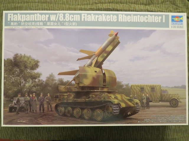 TRUMPETER 09532 FLAKPANTHER w/8.8cm Flakrakete Rheintochter I , Bausatz ...