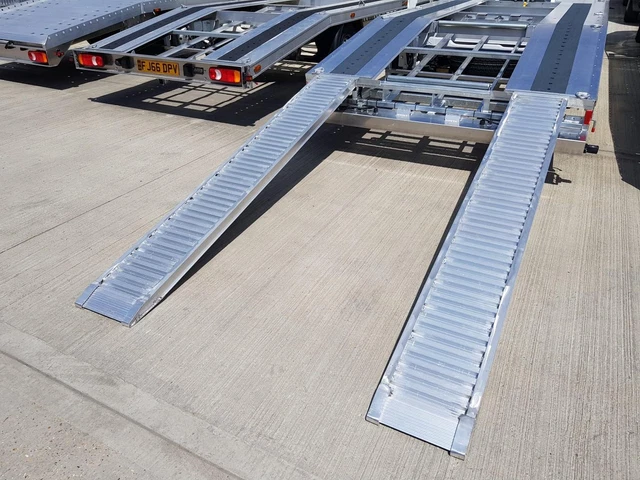 RECOVERY TRUCK CAR Transporter Aluminium Loading Ramps 240cm x 34cm £ ...