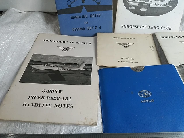 CESSNA PIPER ARCHER Handling Notes Pilot Check List Airtour Plotter Vtg ...