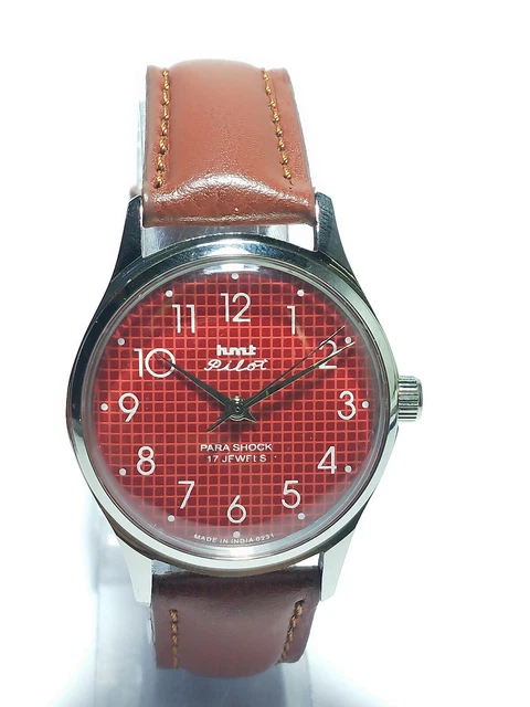 VINTAGE HMT PILOT Hand Winding 020 Movement Mens Analog Wrist Watch D46 ...
