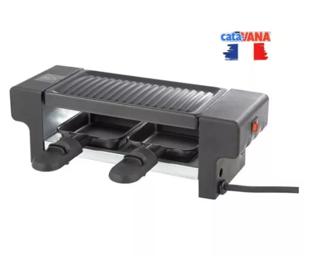 APPAREIL À RACLETTE et Grill 2 Personnes + Poêlons et Spatules EUR 24 ...
