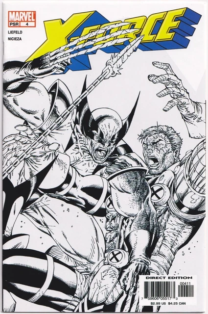 X-FORCE #4 2004 Rob Liefeld Wolverine Skizze Variante Nm + Deadpool ...