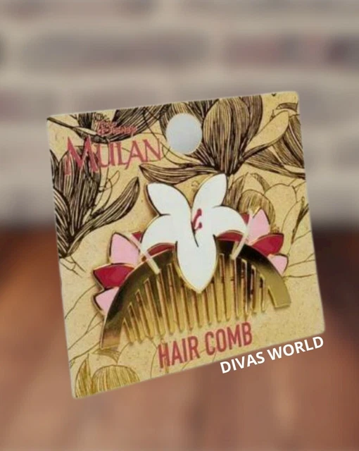 DISNEY WOMEN'S HAIR Comb Mulan Princess Ladies Flower Combs Gift For ...